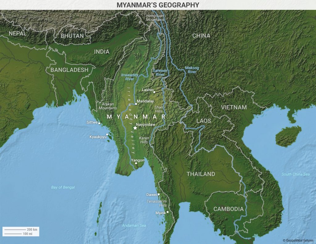 china myanmar geography